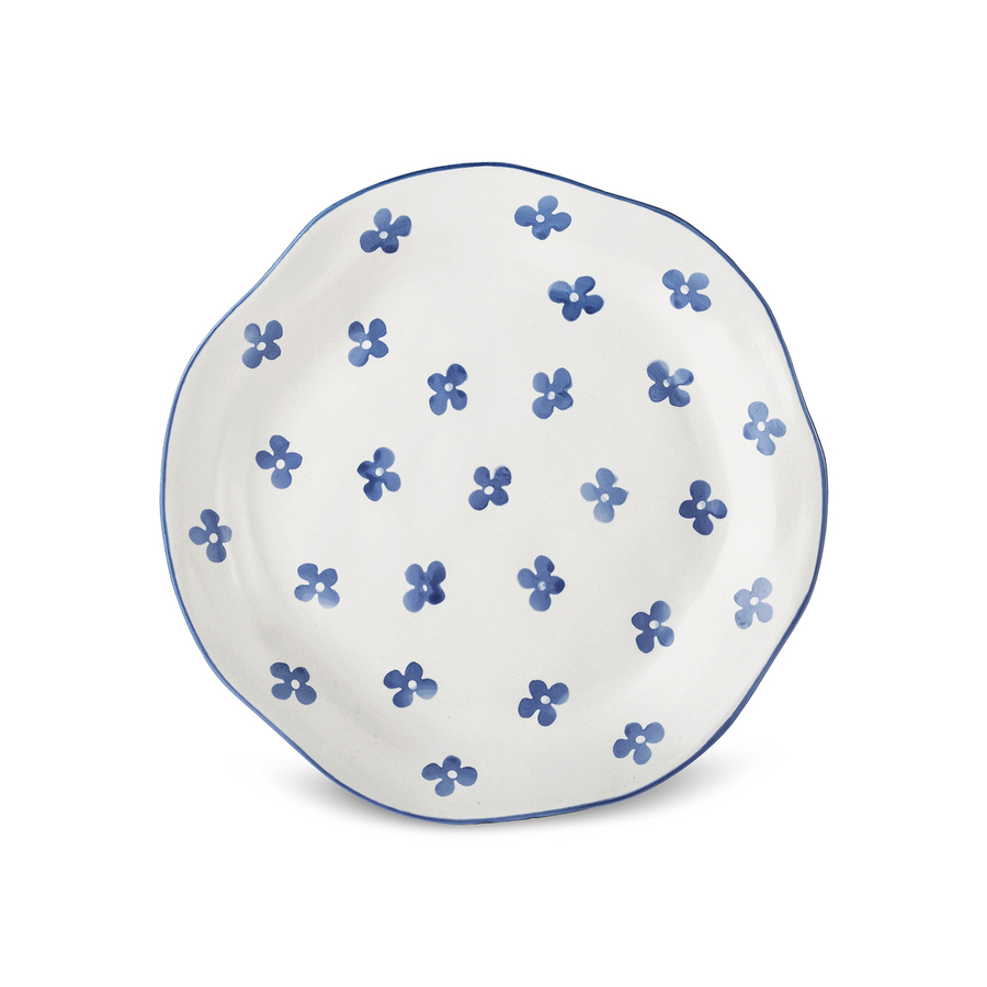 Karaca Primavera Blue Flowers Dinner Plate - KARACA NETHERLANDS