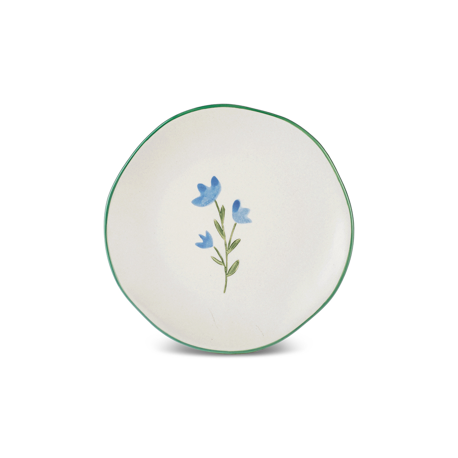 Karaca Primavera Blue Flowers Bread Plate - KARACA NETHERLANDS